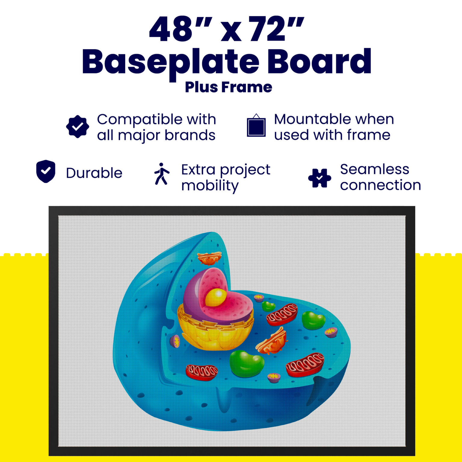 48" x 72" Animal Cell Baseplate - Slab Dream Lab