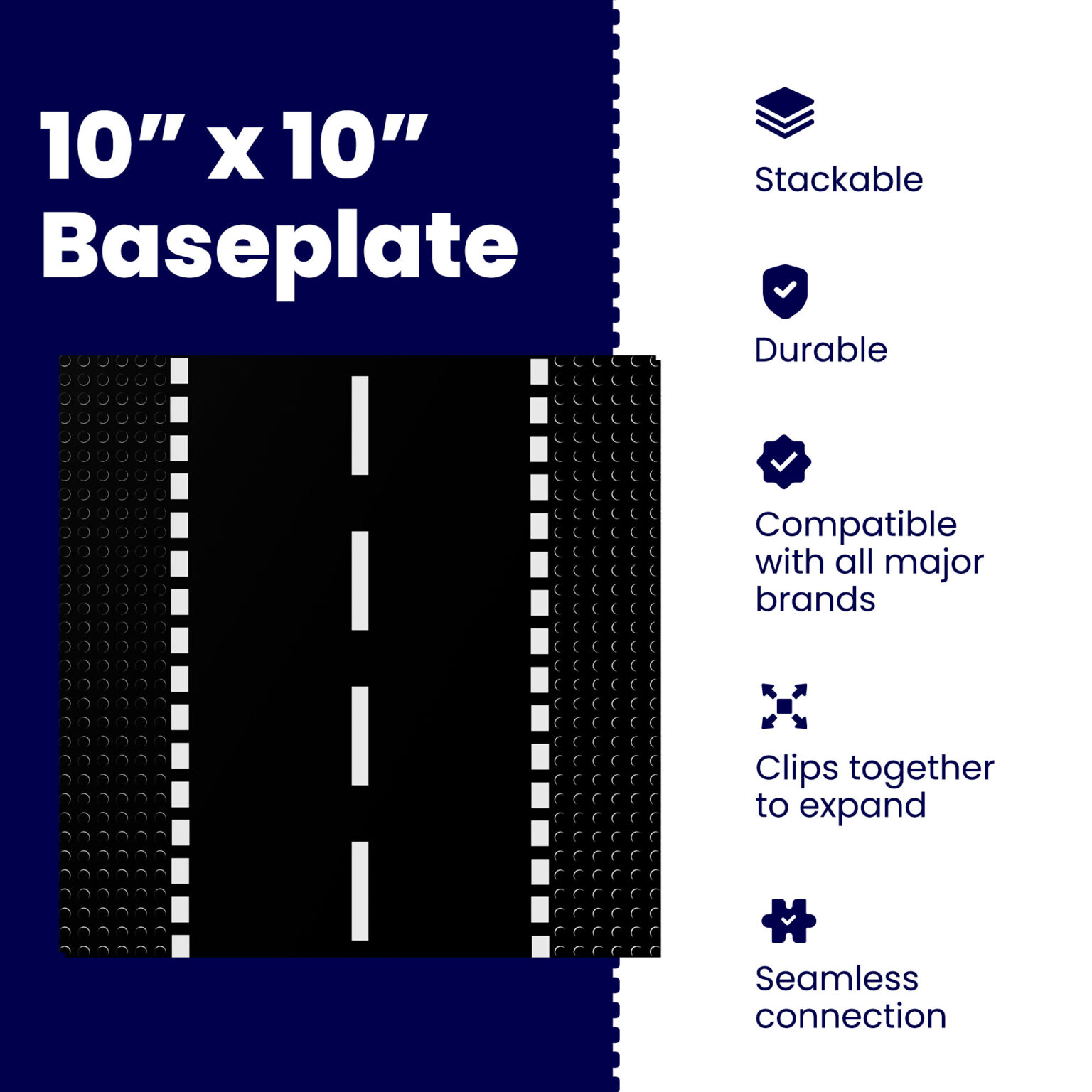 Black Vertical Street Baseplate - Slab Dream Lab